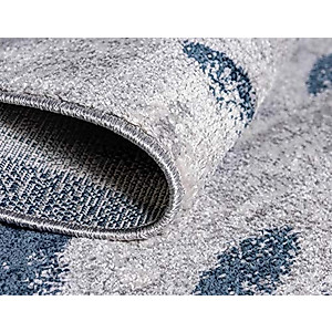 Rugs.com Charleston Collection Rug – 8' x 10' Gray Low-Pile Rug Perfect for Living Rooms, Large Dining Rooms, Open Floorplans