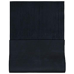 Sweet Home Stores Rubber Collection Multi-Purpose Rubberback Indoor/Outdoor Rubber Mat, 2' x 3', Black