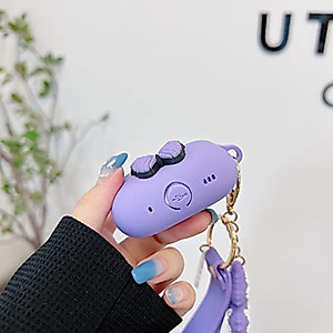 Airpods Pro 2nd 2022 Case Butterfly 3D Cover,Ponnky Funny Cute Cartoon Soft Skin Silicone Protective Accessories with Kawaii Keychain Strap for Apple Airpods Pro 2nd Gen Case for Women Girls (Purple)