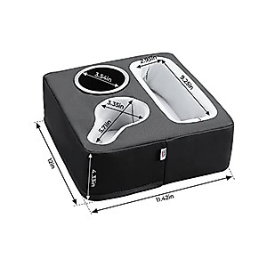 KEMIMOTO Boat Cup Holder, Boat Storage Organizer, Boat Caddy Organizer, Marine Couch Cup Holder Tray, Boat Cabin Storage for Drinks, Snacks, Remotes