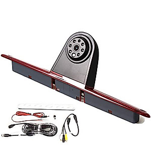 RED WOLF Car Third High 3RD Brake Light Reverse Backup Camera for Mercedes-Benz Sprinter/Dodge Sprinter/VW Crafter Vans 2007-2018 Standard RCA Connector Car Rear View Roof Top Mount