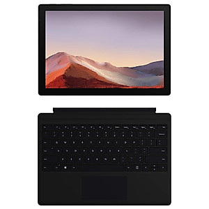 Microsoft QWV-00007 Surface Pro 7 12.3" Touch Intel i5-1035G4 8GB/256GB Black Bundle with Type Cover Keyboard + Elite Software Office Suite, Photo Editor, PDF Editor, PCmover +1YR CPS Protection Pack