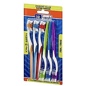 Dr. Fresh 6 Pack Firm Toothbrushes
