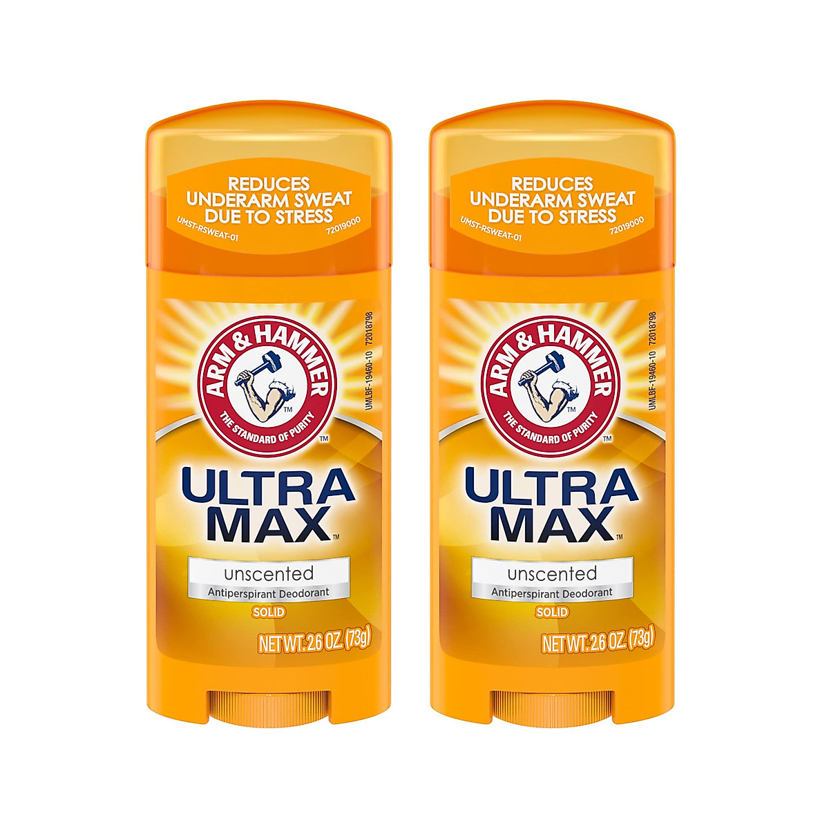 ARM & HAMMER ULTRAMAX Anti-Perspirant Deodorant Solid Unscented 2.60 oz (Pack of 2)