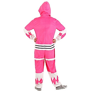 Fun Costumes Pink Power Ranger Hooded Adult Union Suit (Large)