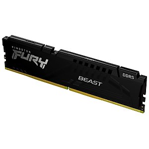 Kingston Technology Kingston Fury Beast 16GB 5600MHz DDR5 CL40 DIMM Single Module Desktop Memory KF556C40BB-16 Black