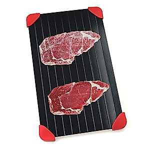 PENGUIN FAMILY Thawing Plate for Frozen Foods Aviation Aluminum Safe Material Thaw Faster No Electricity No Chemicals No Microwave Non-Stick Defrosting Tray