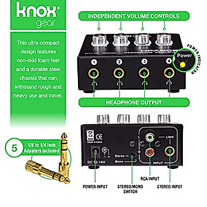 beyerdynamic DT 990 PRO 250 ohm Studio Headphones (Ninja Black, Limited Edition) with 4-Channel Headphone Amplifier Bundle (2 Items)