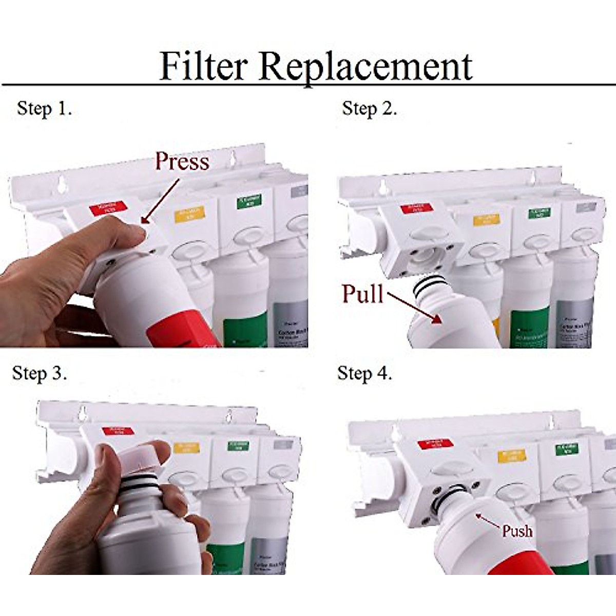 Watts Premier W-2R-2Y-1B-1G Ro Pure Replacement Filter Plus Membrane, 6-pack