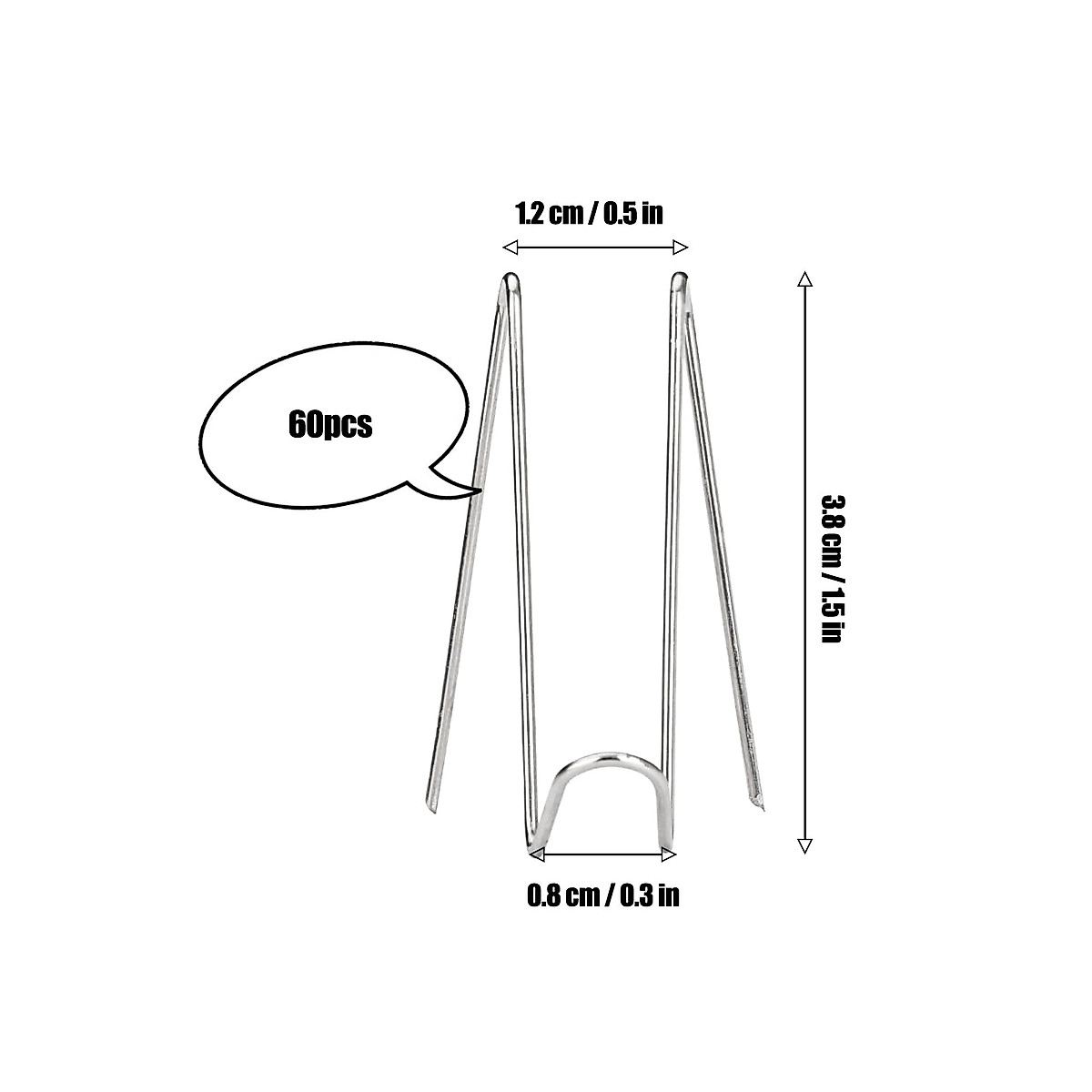 60Pcs Fabric Panel Wall Hooks Panel Wall Wire Hooks Cubicle Hooks for Fabric Walls at Office, Kitchen, Home Shelf, Picture, Key Hanging Accessories