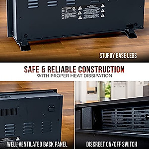 Chic&Cozy Electric Fireplace Insert | 60" Wall Mounted, Recessed Or Base Legs | Plays Music with 2 Bluetooth Speakers | 10-Color Flame LED | Remote Control, Touch Screen, WiFi App & 8 Hour Timer