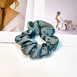 6 Pieces Satin Silk Scrunchies for hair, Big Hair Scrunchies Satin Hair Ties Ponytail Holder No Hurt Your Hair