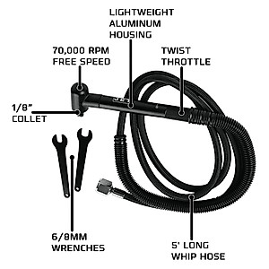 JET 1/8-Inch Right-Angle Pencil Die Grinder, 70000 RPM (JAT-411)