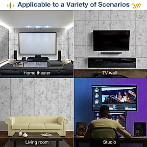 Lebenforce 12 Pack Self-Adhesive Acoustic Panels, 12" X 12" X 0.4" High-Density Polyester Soundproof Wall Panels, Sound Absorbing Panel for Home & Office (Gray)