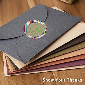 You are The Best Teacher Sticker,2 Inch Teacher Appreciation Thank You Sticker Labels for Envelope Seals & Gift Bags(500PCS/ROLL)