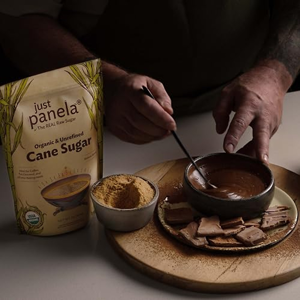 Organic Unrefined Cane Sugar - 1 Pound, Pack of 2 - Sweeten Your Coffee with Natural Cane Sugar - Unprocessed and Handcrafted Cane Sugar with Intact Natural Minerals - Jaggery Powder