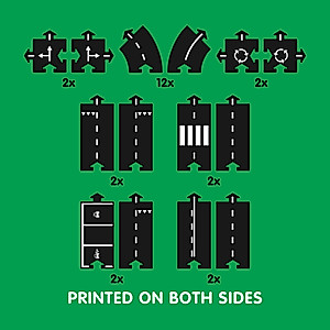 Waytoplay Highway, 24 Piece Circuit for Toy Cars - Flexible, Indestructible, and Waterproof - Modular Car Tracks - Made in The Netherlands