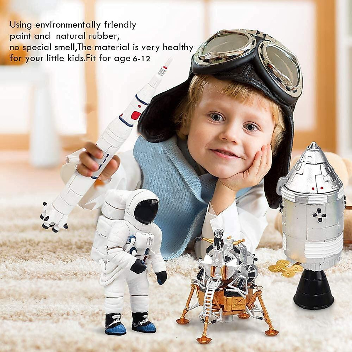 Lehoo Castle Building Toys for Kids Age 3-12,Space Station Space Shuttle Building Kit Including Astronaut, Rocket, Lunar Lander and Space Capsule, STEM Space Toy for Boys and Girls (109pcs)