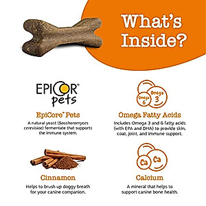 Zesty Paws Dental Bones for Small Dogs - Fights Tartar & Plaque - Gum, Teeth & Bone Health - Cinnamon for Dog Breath - Immune, Joint, Gut, Skin & Coat Support - Omega 3 EPA & DHA & Calcium - 28 ct