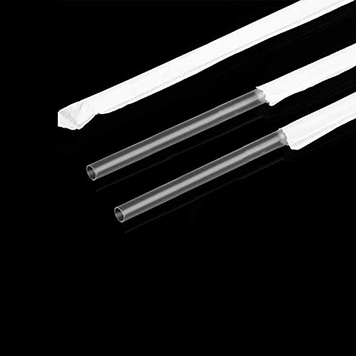 DuraHome Clear Plastic Straws Individually Wrapped 1000 Pack - 8 inch Drinking Straw, BPA Free - Restaurant Style Disposable Straws 0.24" Wide, Bulk Set