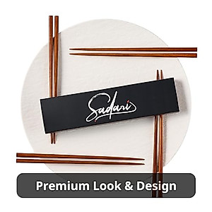 (Classic Series) Premium All Natural Wood Octagon-Cut Chopsticks (2 pairs)