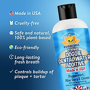 Bodhi Dog Bitter 2 in 1 No Chew 17oz + Peppermint Dental Water Addititve Bundle