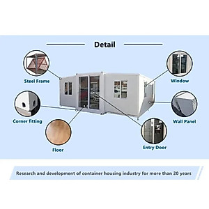 Extended Foldable Prefab Container Homes/40ft Folding Living Container/Expandable Cabin Foldable Container House to Live in
