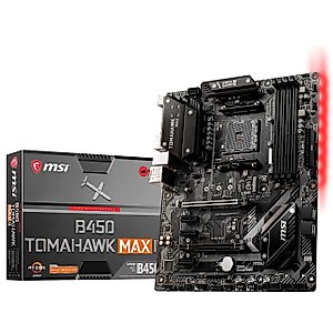 MSI Arsenal Gaming AMD Ryzen 2ND and 3rd Gen AM4 M.2 USB 3 DDR4 DVI HDMI Crossfire ATX Motherboard (B450 TOMAHAWK MAX II)