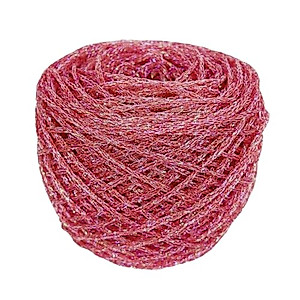 50G Crochet Yarn for Hand Knitting Doll Bags Metallic Cotton Thread Yarns DIY Crocheting Accessoris Gold Laser Lines (Color : Blue)