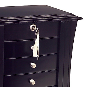 Mele & Co. Layla Java Finish Modern Wood Jewelry Chest