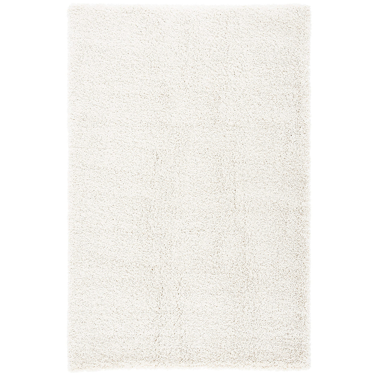 SAFAVIEH Milan Shag Collection Area Rug - 6' x 9', Ivory, Solid Design, Non-Shedding & Easy Care, 2-inch Thick Ideal for High Traffic Areas in Living Room, Bedroom (SG180-1212)