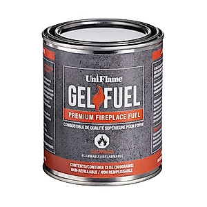 UniFlame - Gel Fuel, Premium Fireplace Fuel (12 Pack) | 12 13oz Cans