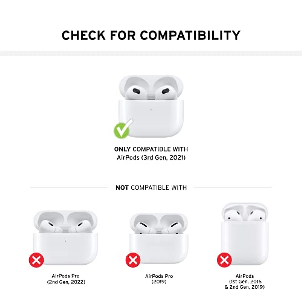 UAG Designed for AirPods Case (3rd Generation 2021) Scout Black - Premium Rugged Hard Shell Full Protective Case Cover with Detachable Keychain Carabiner by URBAN ARMOR GEAR