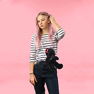 Amosfun kawaii purse gothic lolita bag purses decor dress bear- Plush Doll Sling Bag Lovely Lace Bear Crossbody Bag Chic Small Shoulder Bag for- Women- Ladies Girls (Black)