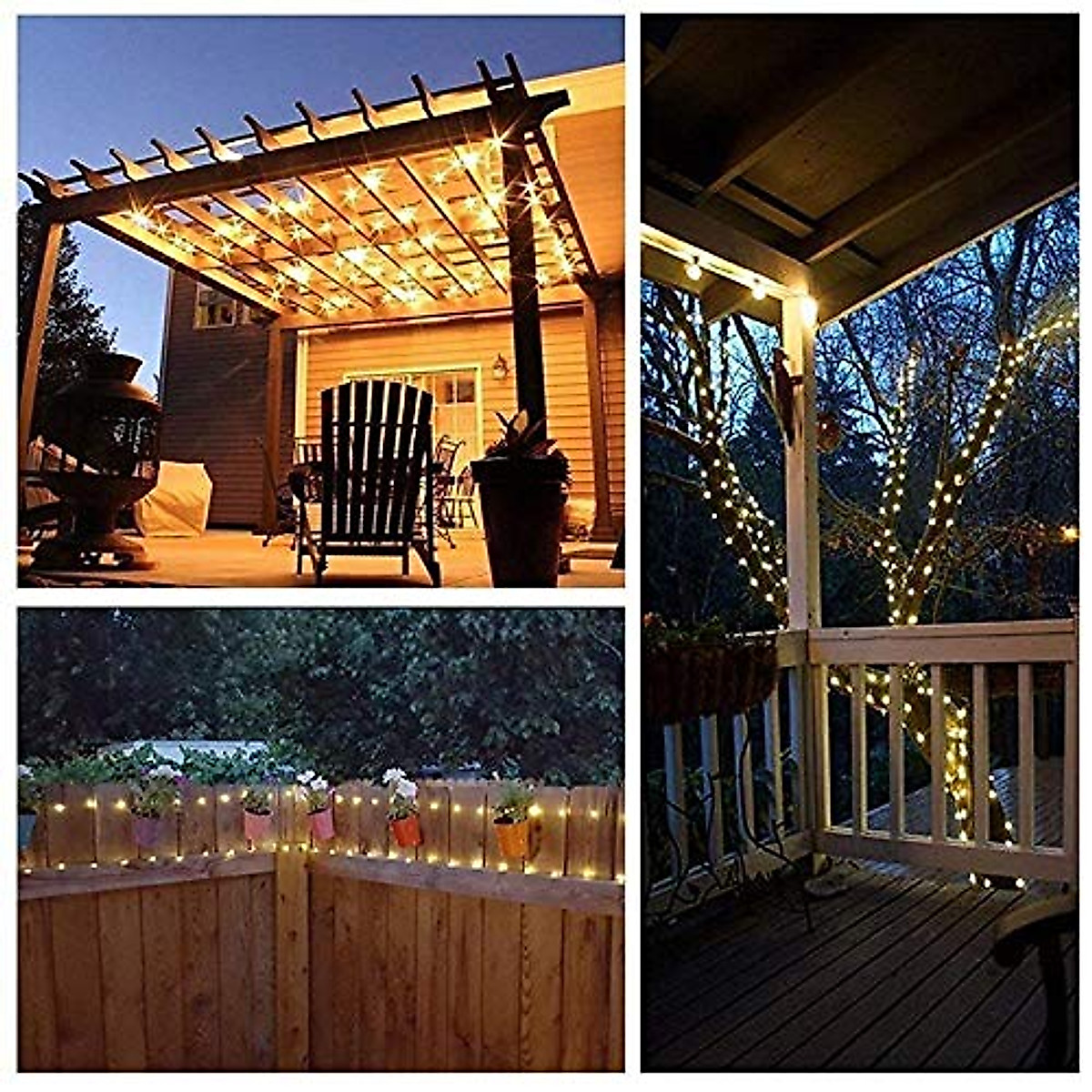 CHNOOI 72ft 22M 200 LED Solar Light Bar Home Garden Copper Wire String Lights Fairy Outdoor Solar Powered Christmas Party Decoration (Size : 12m)