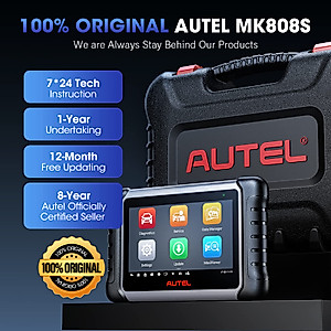 Autel Scaner MaxiCOM MK808S: 2024 Same as MX808S/MK808Z Bidirectional Scan Tool, Upgrade of MK808/MX808, 28+ Services, OE-Level All Systems Diagnostic Scanner, FCA AutoAuth Work with MV105/MV108