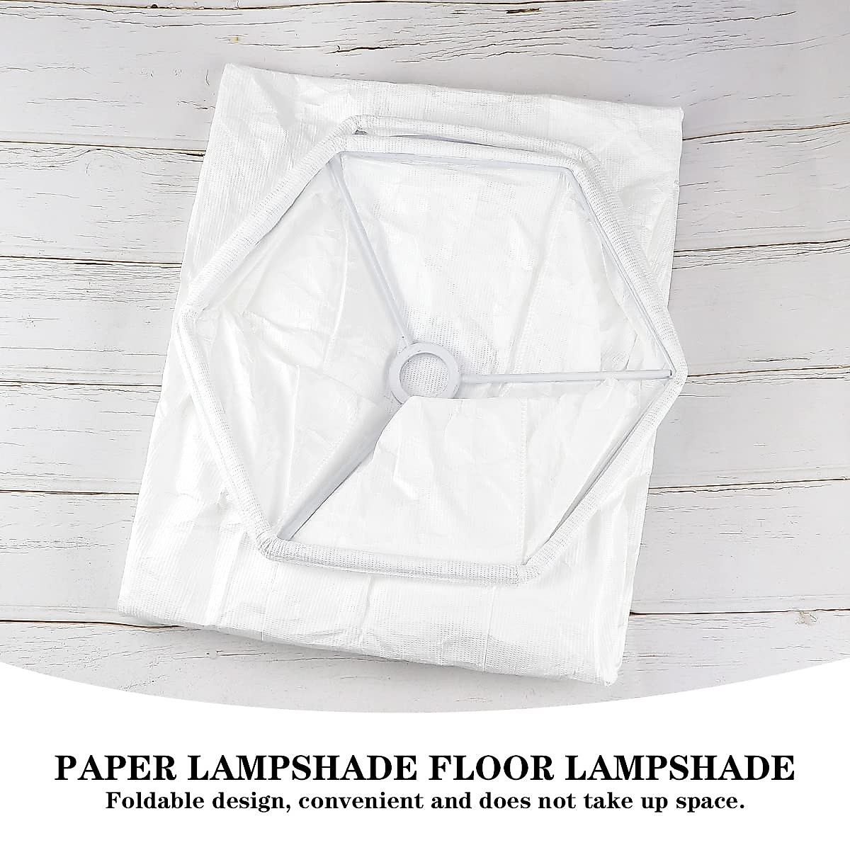 FERCAISH Modern Floor Lamp Lamp Shade, Foldable and Minimalist Style Lamps - Long-lasting Dupont paper lampshade for Office, Kids Room, Reading, Home Decor(Hexagonal)