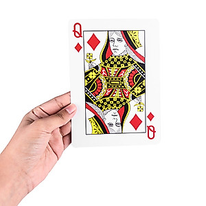 Super Z Outlet Giant Jumbo Deck of Big Playing Cards Fun Full Poker Game Set - Measures 5" x 7"
