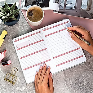 Clever Fox Daily Planner 2nd Edition – Undated Time Block Task Organizer with Hourly Schedule & To-do list – A5, 6 Months (White)