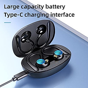 HORNORM Sport Bluetooth Headphones, Wireless Earbuds with Earhooks, IPX7 Waterproof Wireless headsets 70Hrs Playtime, Noise Cancelling Earbud Built-in Mic Earphones for Workout Sport Gym