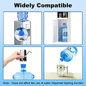 MYLOLF 3 & 5 Gallon Water Jug Cap, Reusable Food Grade Silicone Replacement Cap for 55mm Standard/Screw/Crown Tops Water Bottle and Water Dispensers, Non-Spill & Leak Free - 3PCS