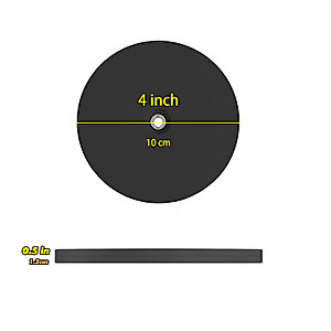 VOLCANOES CLUB Lazy Susan Turntable Organizer - 4 Inch Heavy Duty Rotating Swivel Stand with Steel Ball Bearings for Cake, Kitchen Cabinets, Monitor, TV, Painting, Display (20lb Capacity/Black)