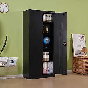 Howzone 48.2''W Garage Shelving 2500LBS Heavy Duty Storage Shelves,72''H Adjustable 5 Tier Metal Shelving for Garage Storage Rack Industrial Shelves Utility Shelf 24.2" D x 35.4" W x 72.2" H, Black