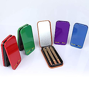 LoudLyfe - Loud Box 5 Pack Colorful Metal King Sized pre roll Cone Holder, Cigarette Tube, and Cigarette case, Holds 3 pre Rolled Cones, Convenient Smoking Accessories