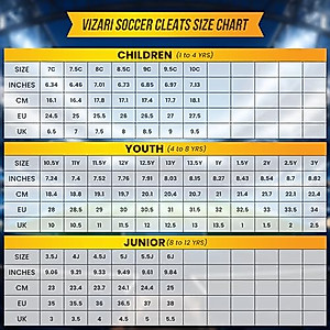 Vizari Ranger Firm Ground Youth Soccer Cleats for Boys & Girls - Blue/Black, Size 8| Lightweight, Water-Resistant and Durable Kids Football Cleats | Perfect Soccer Shoes for Practice or Game Day