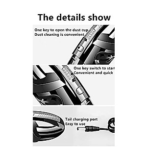 DJW car Vacuum Cleaner, Wireless car Dry and Wet Vacuum Cleaner Home Handheld Vacuum Cleaner