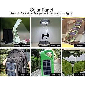 Mini Solar Panels for Solar Power 5Pcs DC 0.65W 1.5V Solar Panel Module Polysilicon Small Battery Cell Board Module with 30cm Wire 60 x 80 x 3MM,Solar Controller