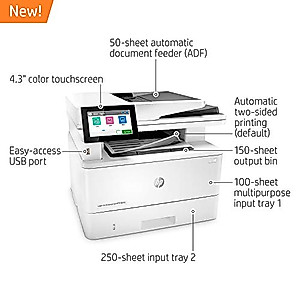 HP LaserJet Enterprise MFP M430f Monochrome All-in-One Printer with built-in Ethernet & 2-sided printing (3PZ55A)