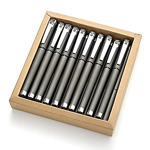 MiSiBao Black Ink Gel Ink Rollerball Pens 2 in 1 Medium Point Pens with Stylus Work Pen Smooth Writing for Office Black gel pen (Dark Grey-18pack)