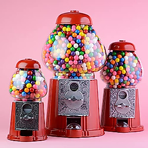 Gumball Machine - 9 Inch Gumball Vending Machine for Kids - Small Gumball Bank - Metal Candy Dispenser - Home Vending Machine - Vintage Gum Ball Machine - Jelly Bean Dispenser Machine - M&M Dispenser